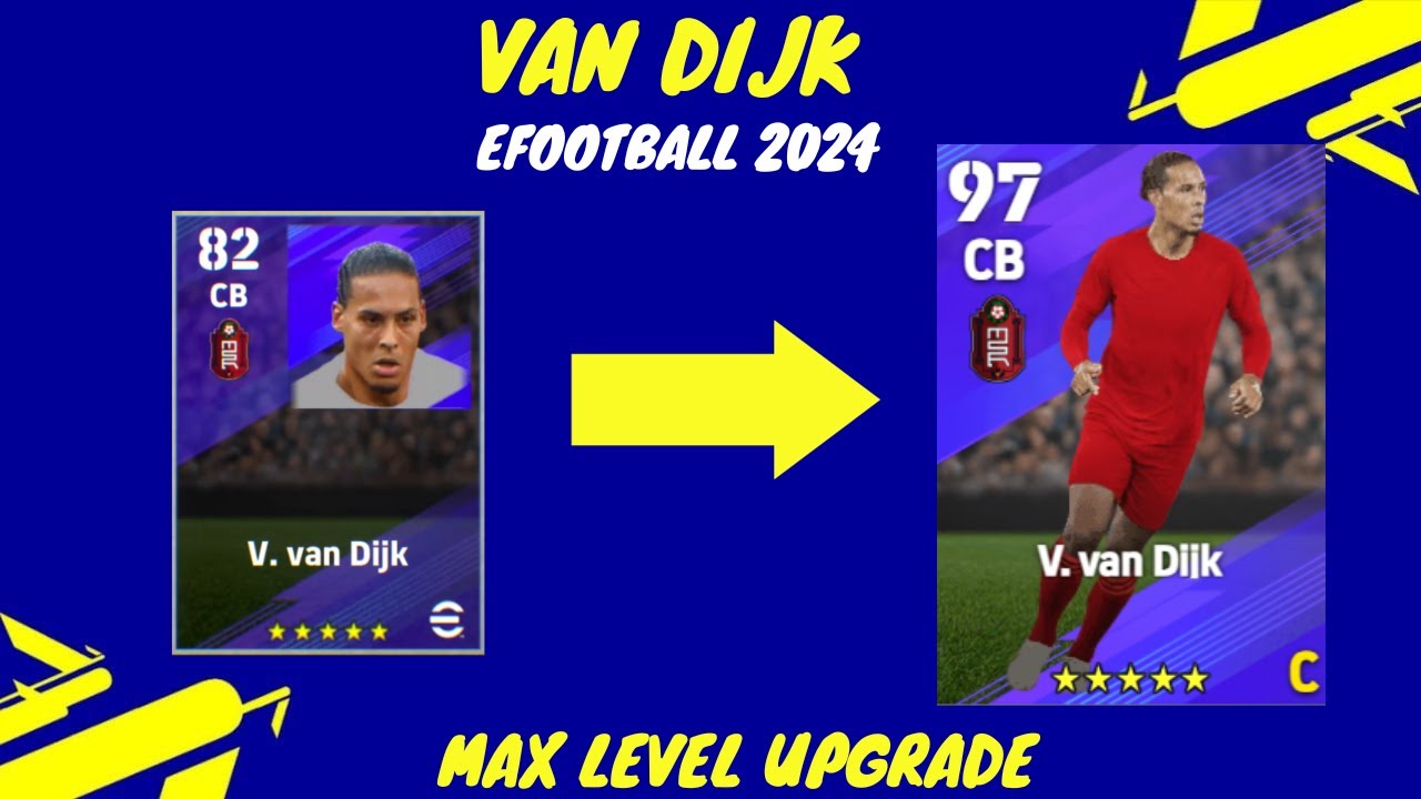 V. Van Dijk Max Level Training Upgrade in eFootball 2024 mobile I AFTER ...