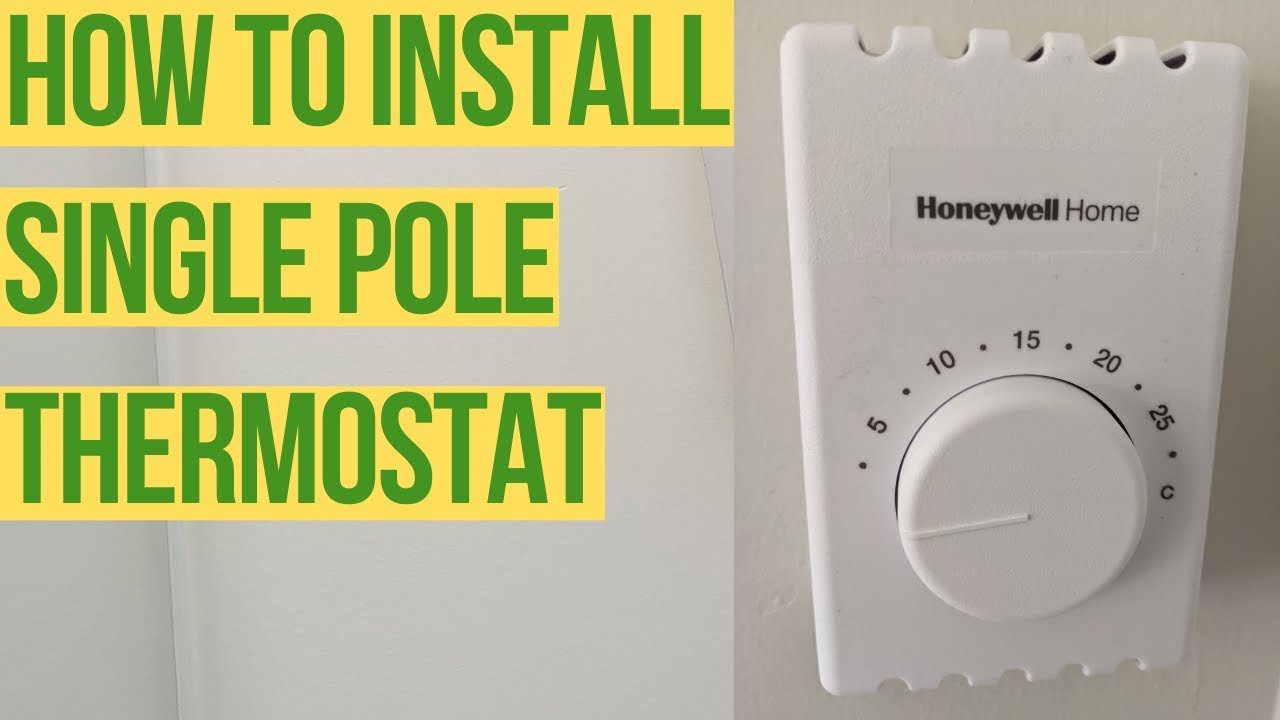 HOW TO install A single pole Wall mount THERMOSTAT - YouTube