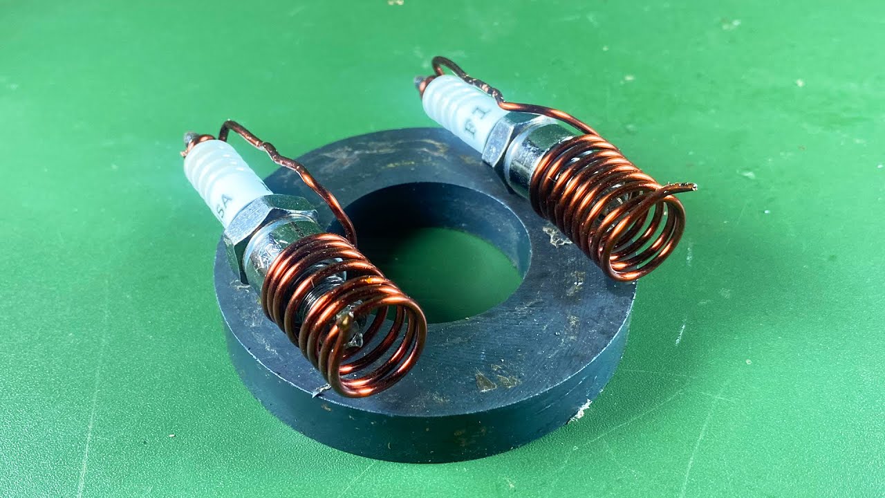 New Electric Using By Spark Plug With Magnet 100% - YouTube