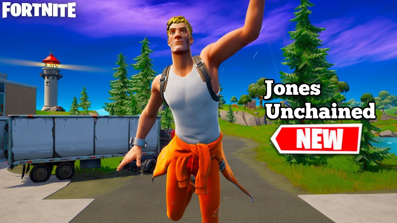 *NEW* JONES UNCHAINED SKIN GAMEPLAY - FORTNITE ITEM SHOP - COLLISION ...