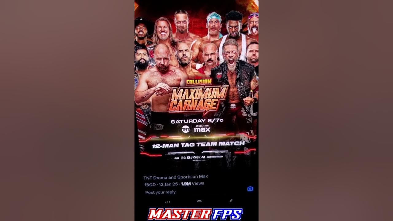 AEW 12 MAN TAG TEAM MATCH MAXIMUM CARNAGE WTF! #aew #aewcollision #wwe #wweraw #pentagonjr # ...