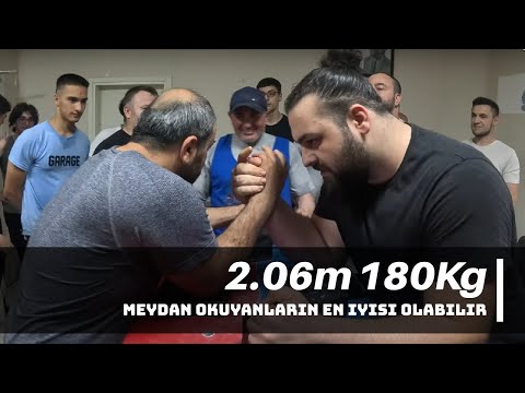 BİLEK GÜREŞİNDE MEYDAN OKUYAN EN GÜÇLÜSÜ OLABİLİR 2.06m 180 KG YENİLGİSİZ FURKAN vs ASLAN POLAT