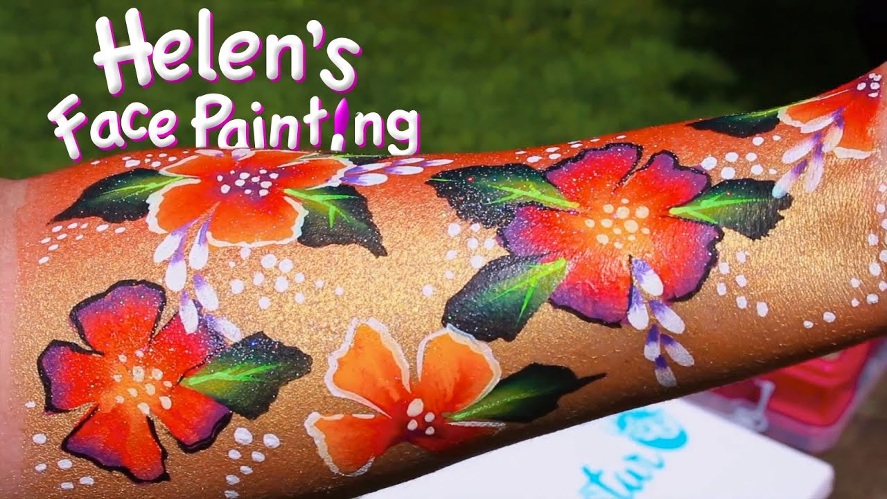 Face Paint Doodle using Split Cake and Glitter No.2 - YouTube