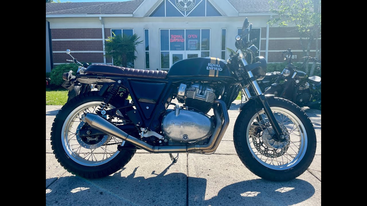 2020 Royal Enfield GT650 Black Custom - YouTube