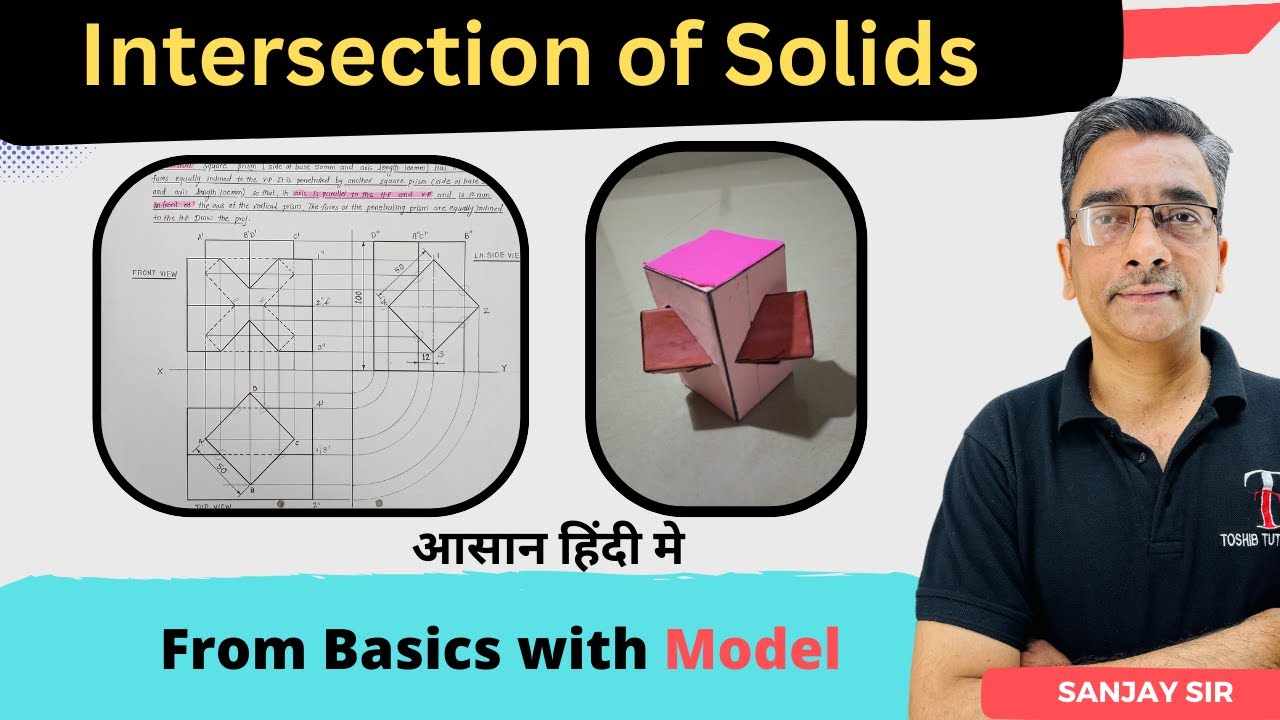 Intersection of Solids Prism to Prism | Toshib Tutorial's - YouTube
