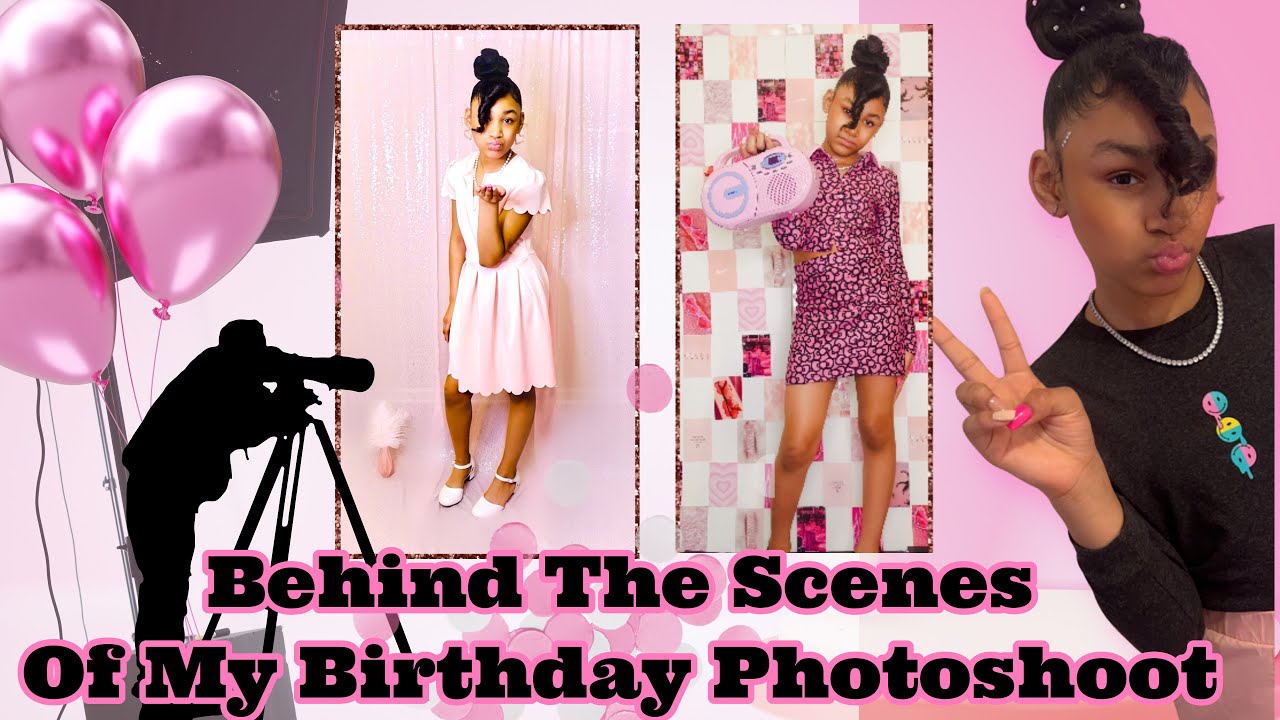 Behind the scenes of my all pink birthday photos shoot - YouTube