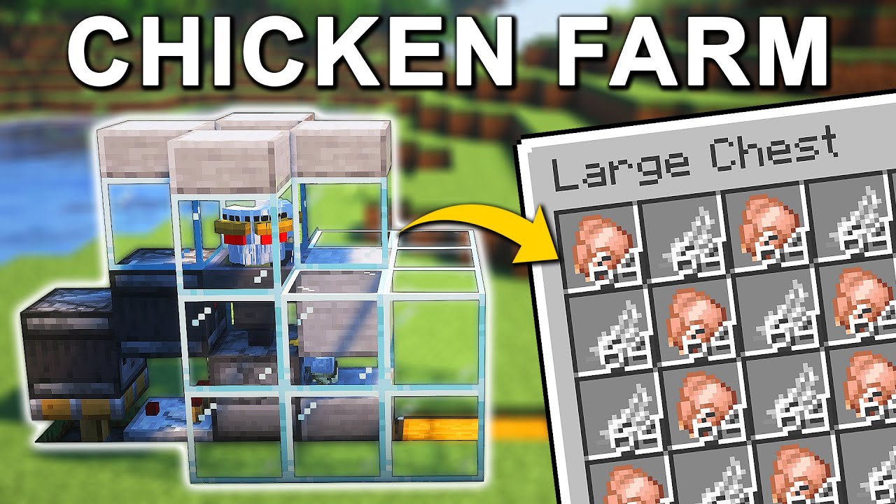 EASIEST 1.21+ Chicken Farm in Minecraft! (Tutorial) - YouTube