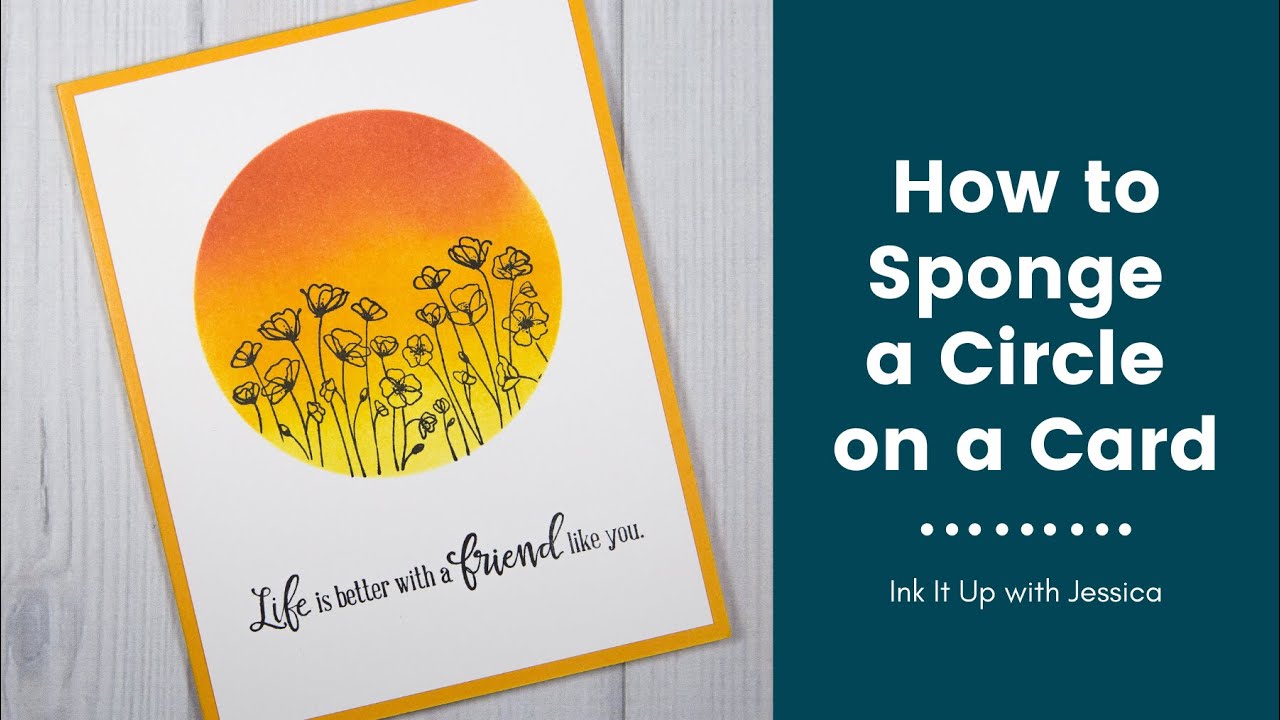 How to Use a Sponge to Make a Circle on a Card - YouTube