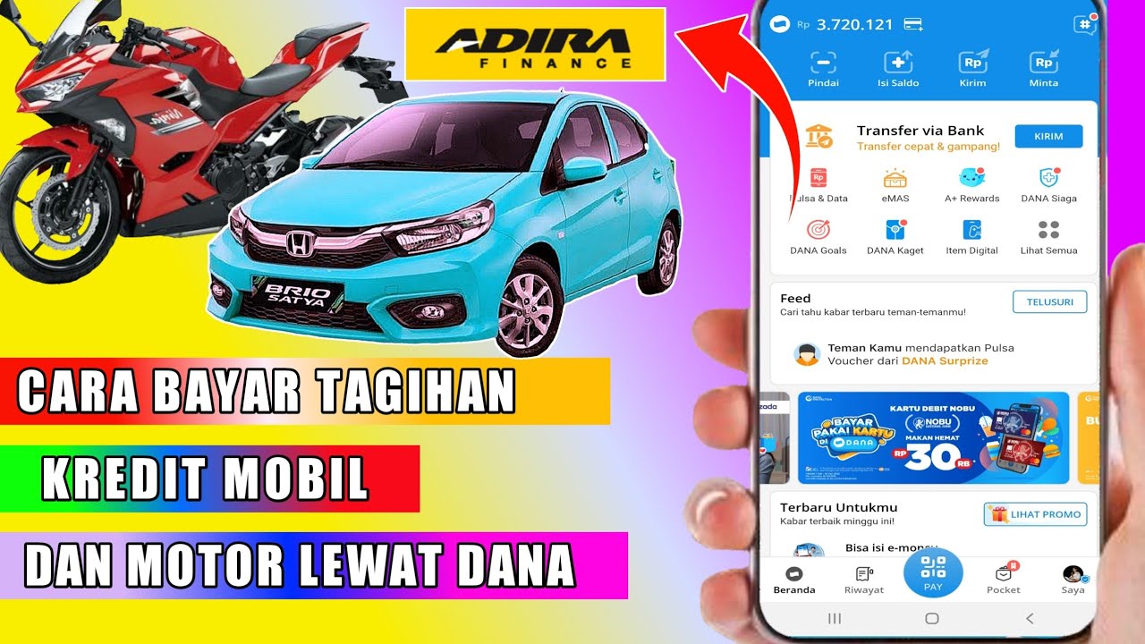 CARA BAYAR ANGSURAN KREDIT MOBIL MOTOR LEWAT DANA - YouTube