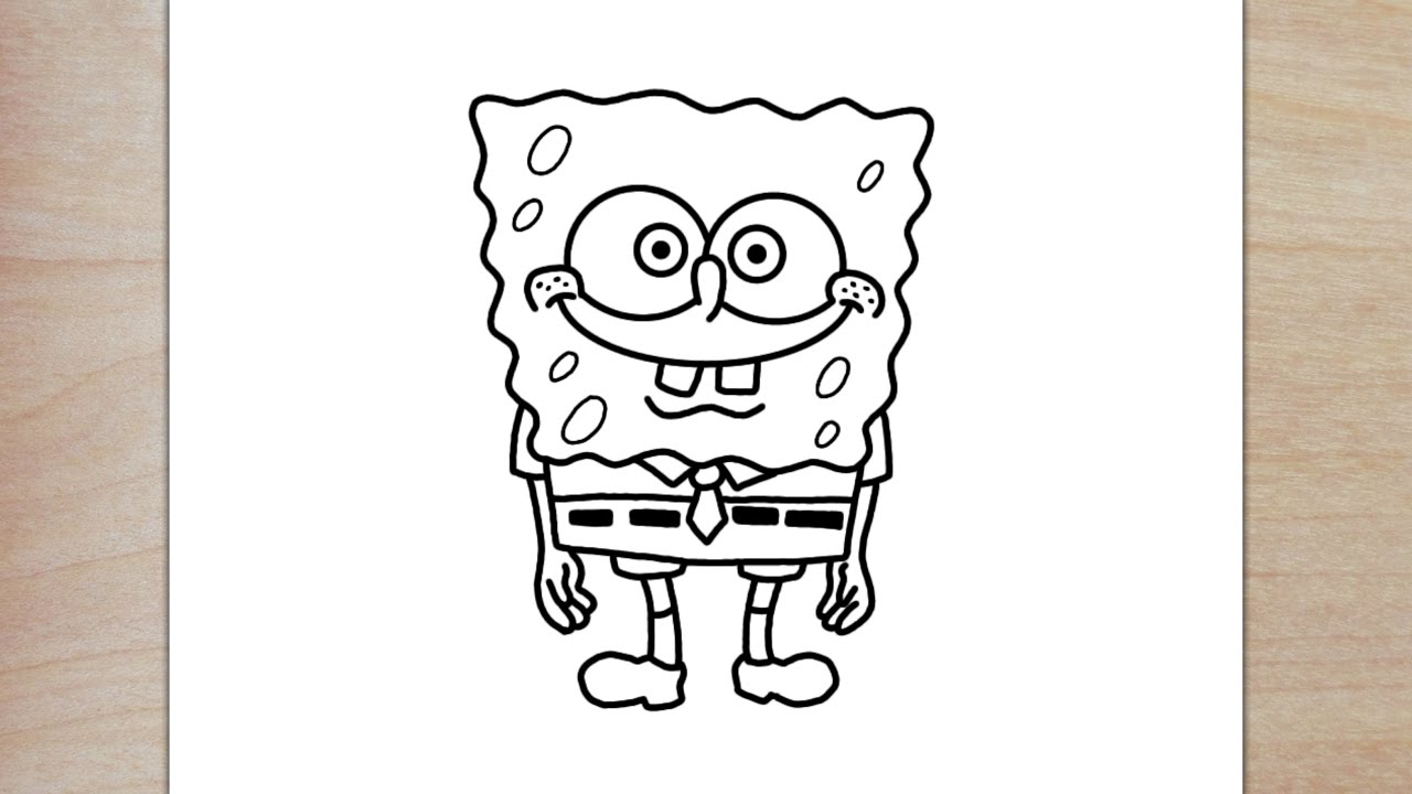 Cara menggambar SpongeBob mudah untuk pemula - YouTube