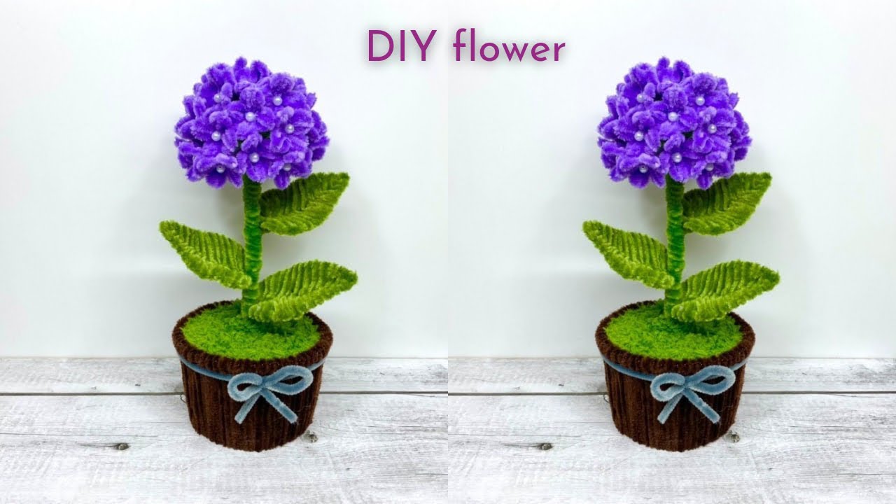 DIY / How to make beautiful Hydrangea pots / Beautiful Handmade Pipe ...