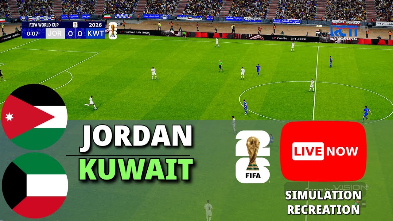 LIVE🔴| JORDAN vs KUWAIT - FIFA World Cup Qualifiers | Full Match | PES ...