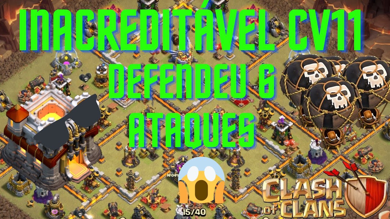 INCRÍVEL CV11😎 O LAYOUT DEFENDEU 6 ATAQUES NA GUERRA 😱 COMO E POSSÍVEL ...