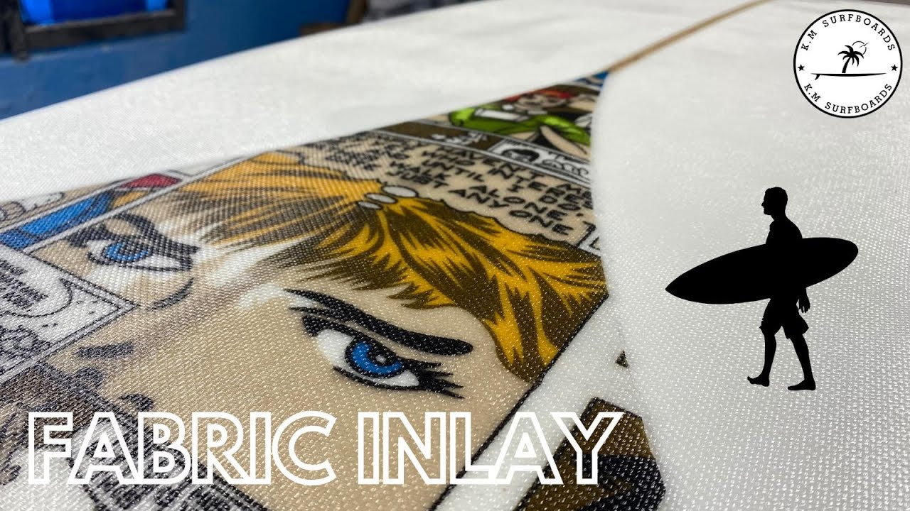 Surfboard Fabric Inlay Step by Step | Retro Single Fin - YouTube