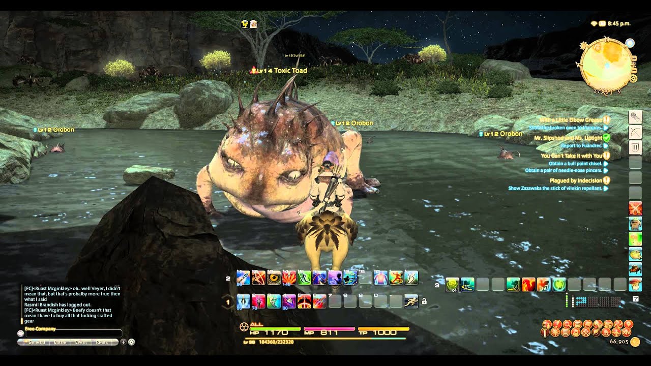 Giant toad in FFXIV - YouTube