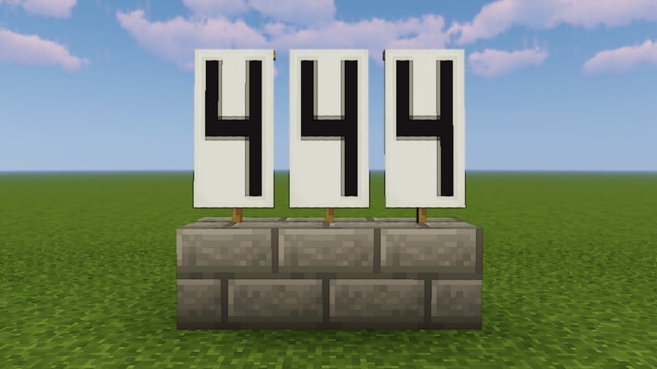 How To Make The Number 4 Banner In Minecraft | (Easy Tutorial) - YouTube