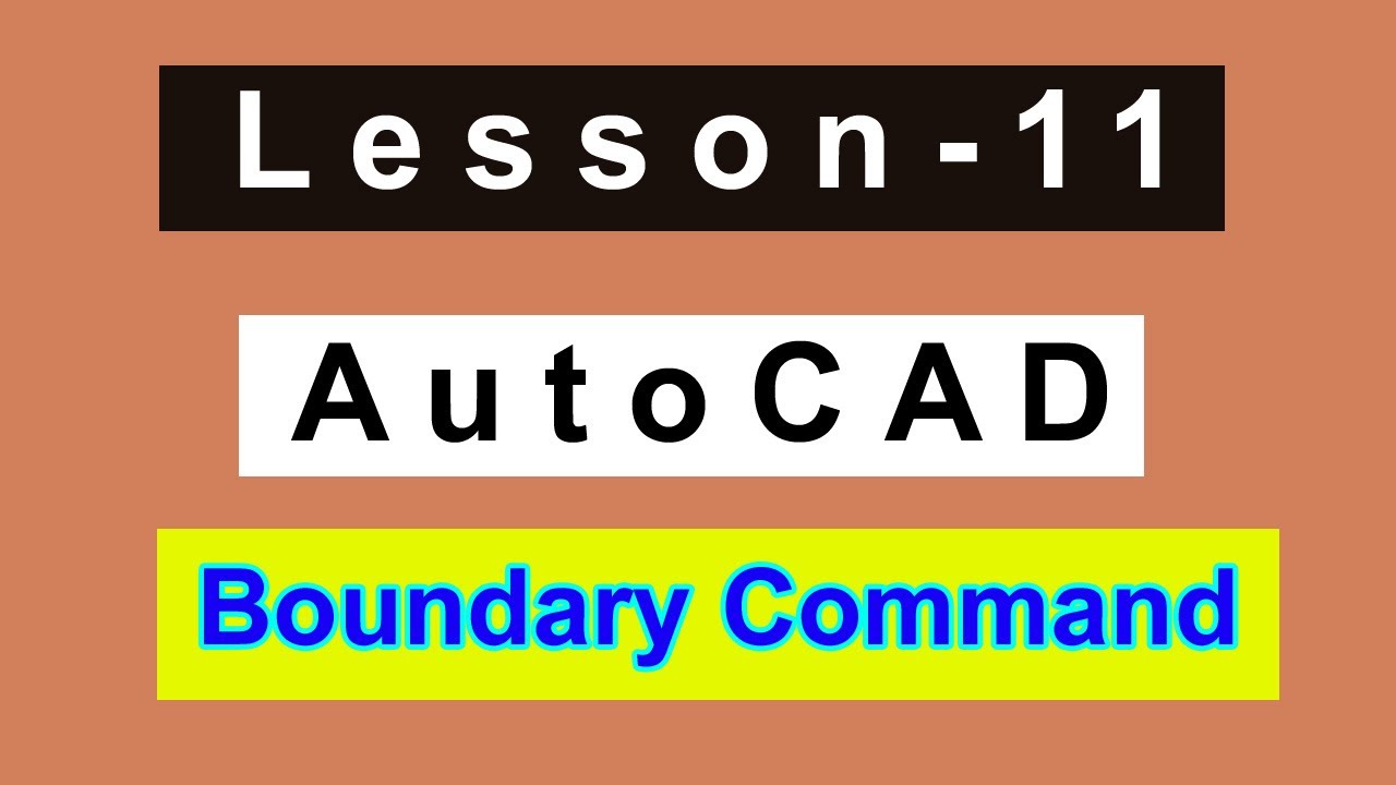 #11 Boundary Command In AutoCAD | SparkCAD Mechanical - YouTube