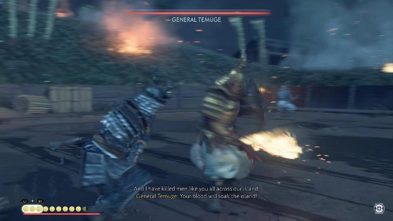 Duel with general temuge_lethal mode_Ghost of Tsushima - YouTube
