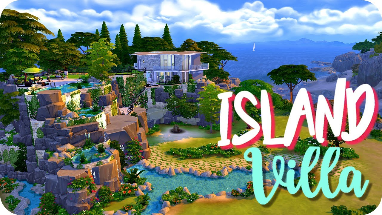 Sims 4: ROCKY RODE ISLAND VILLA | Speed Build - YouTube