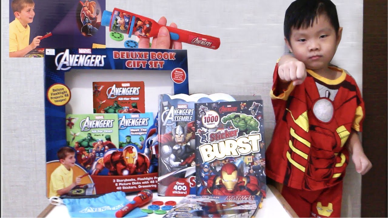 Marvel Avengers My Busy Book includes Flashlight & Stickers Ironman ...