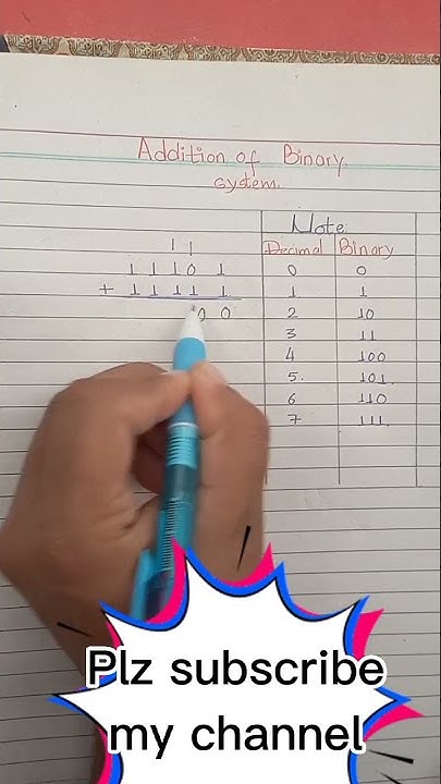 Addition of binary number system. ||computer||class8,9|| - YouTube