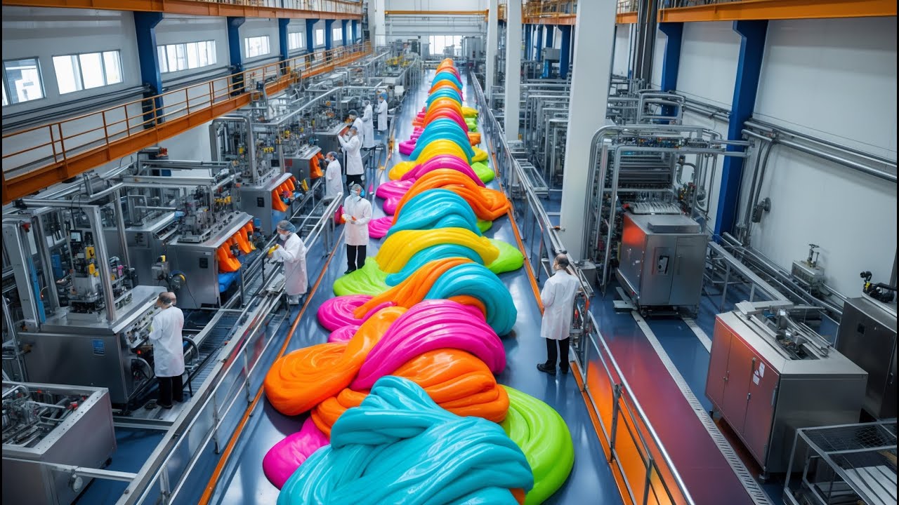 How Slime Is Made in Bulk: Inside the Amazing Slime Factory! - YouTube