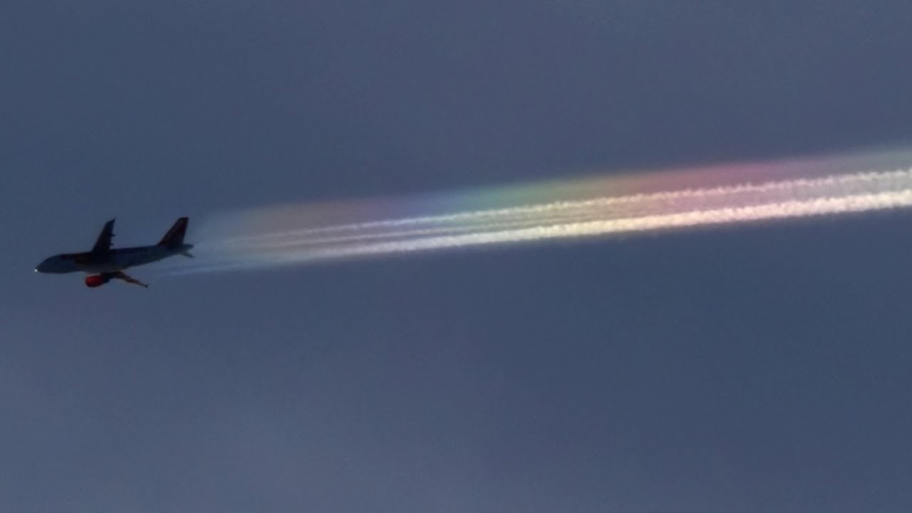 Rainbow Contrails - YouTube