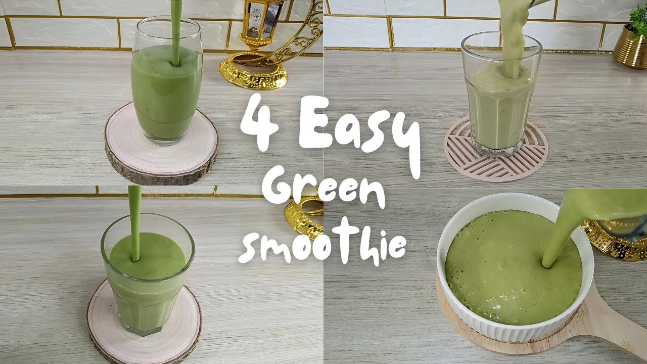 4 Refreshing Green Smoothies in One Video | Healthy & Easy Recipes ...