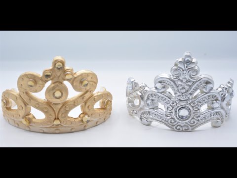 How to make a King & Queen crowns with fondant - YouTube