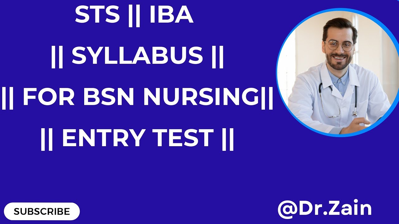 STS|| IBA || SYLLABUS || FOR BSN NURSING|| || ENTRY TEST || - YouTube