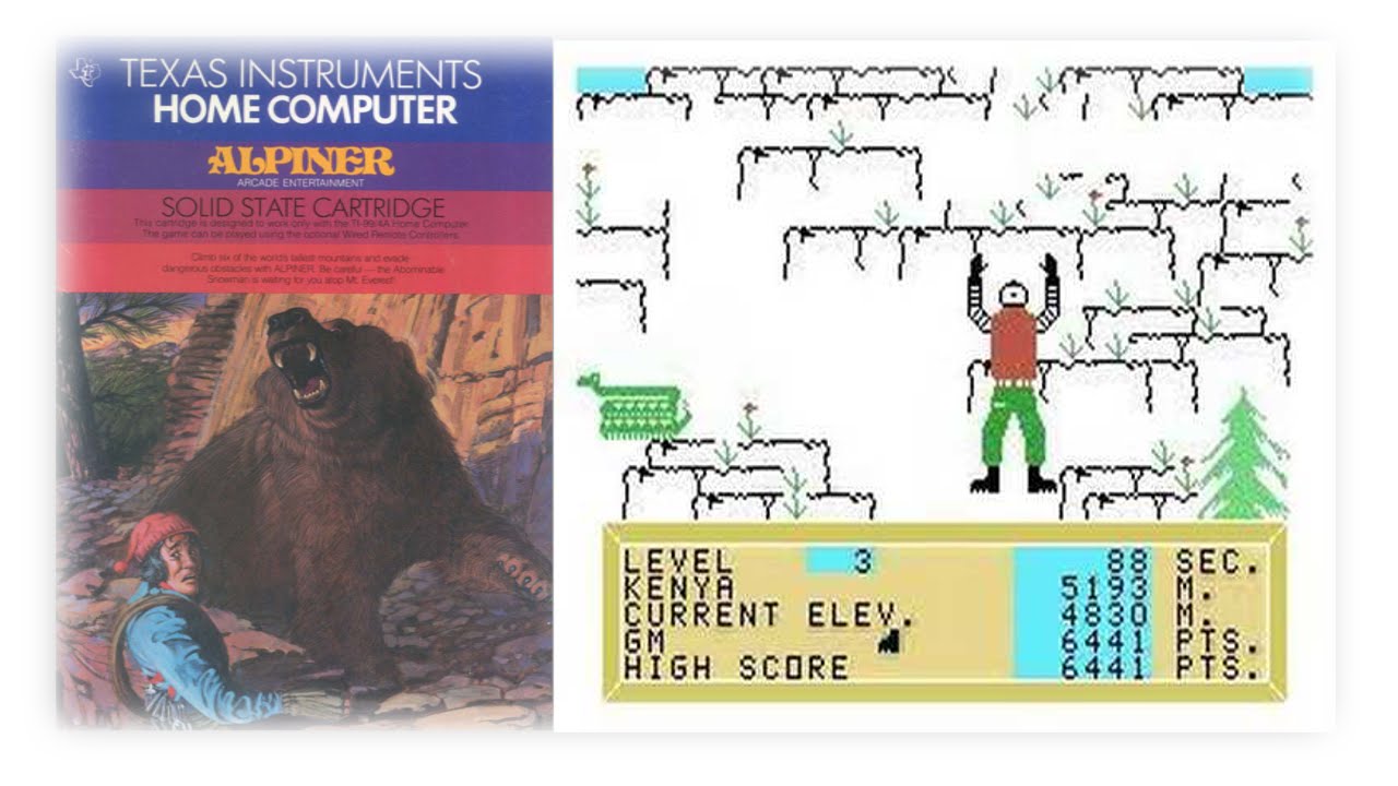 Alpiner | Texas Instruments TI99/4A | 1982 - YouTube