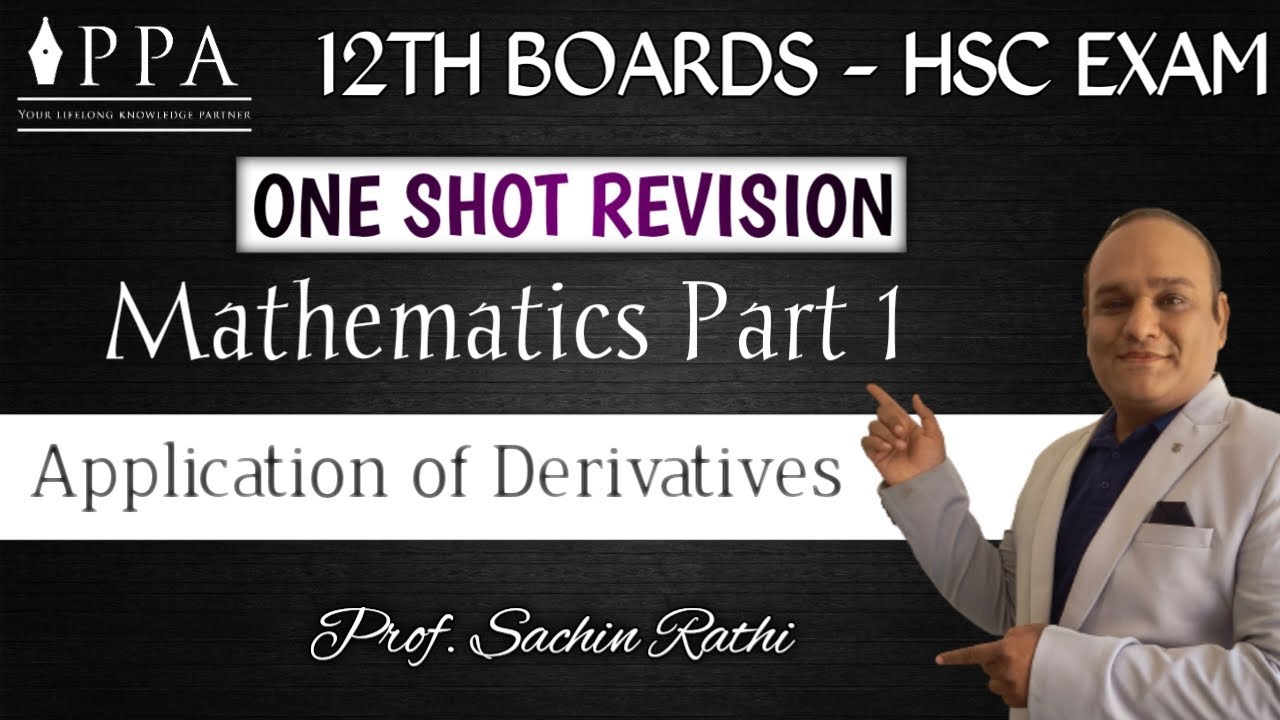 12th Mathematics And Statistics One Shot Revision Application Of 4724