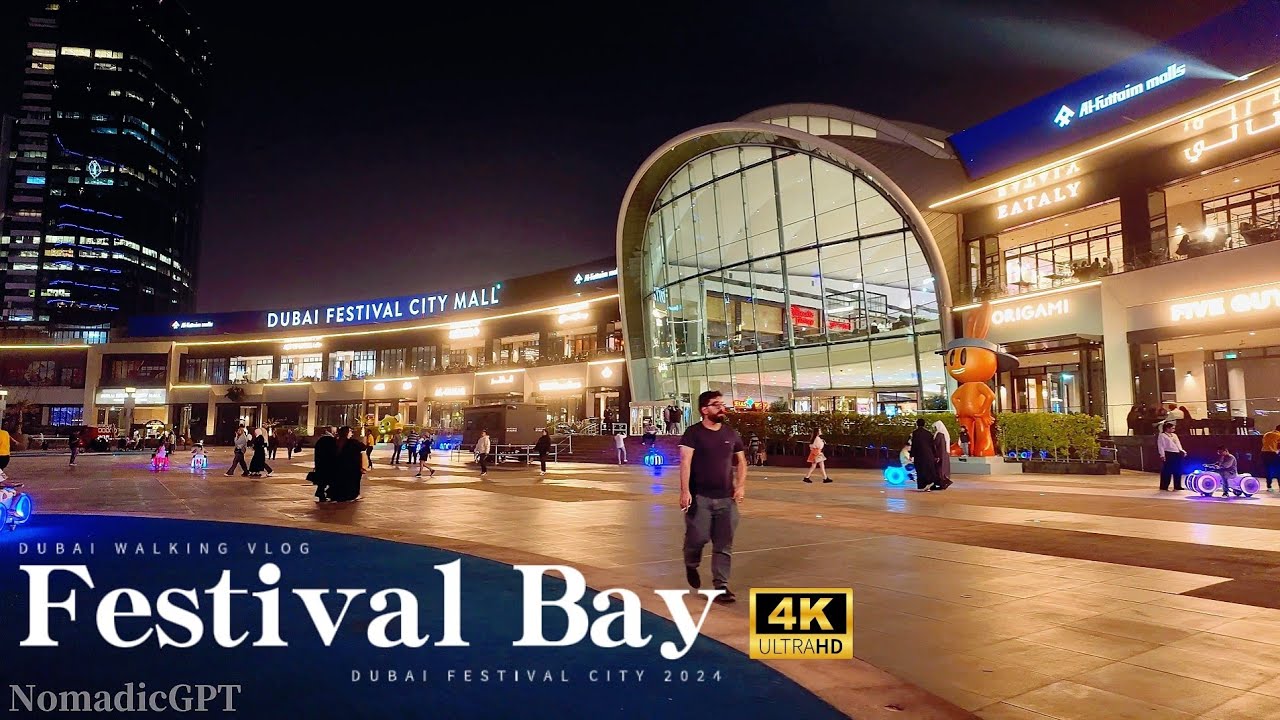 Festival Bay in Dubai Festival City | Dubai Travel Guide 4K HDR - YouTube