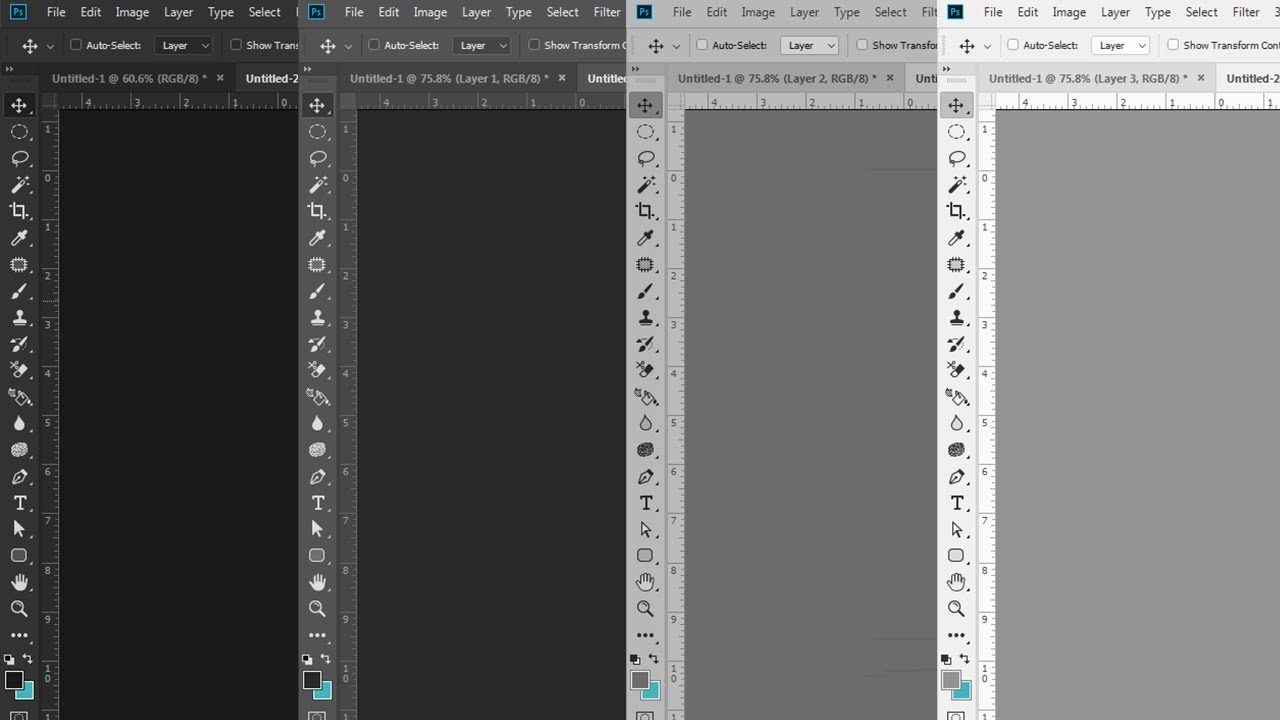How to change color theme in Adobe Photoshop CC 2018 - YouTube