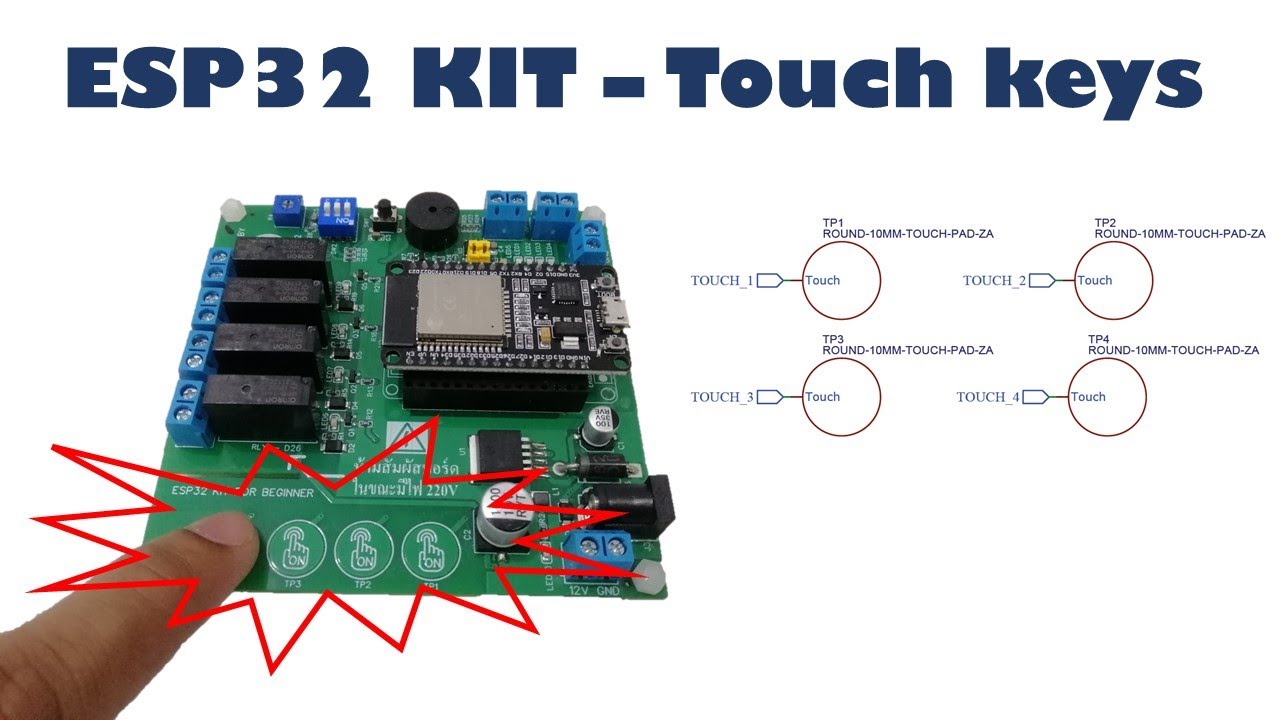 ESP32 KIT ลองฝึกเล่นๆ EP4 - การใช้งานปุ่มสัมผัส (Touch keys) | JAKK DIY - YouTube