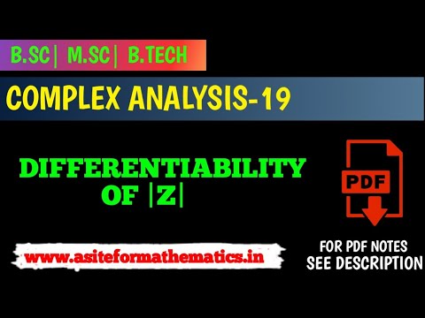 differentiability of |z| function | differentiability of mod z function ...