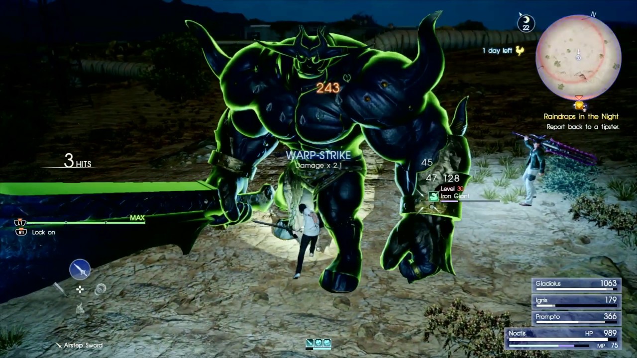 FINAL FANTASY XV - Daemon Iron Giant with Puny Sword! - YouTube