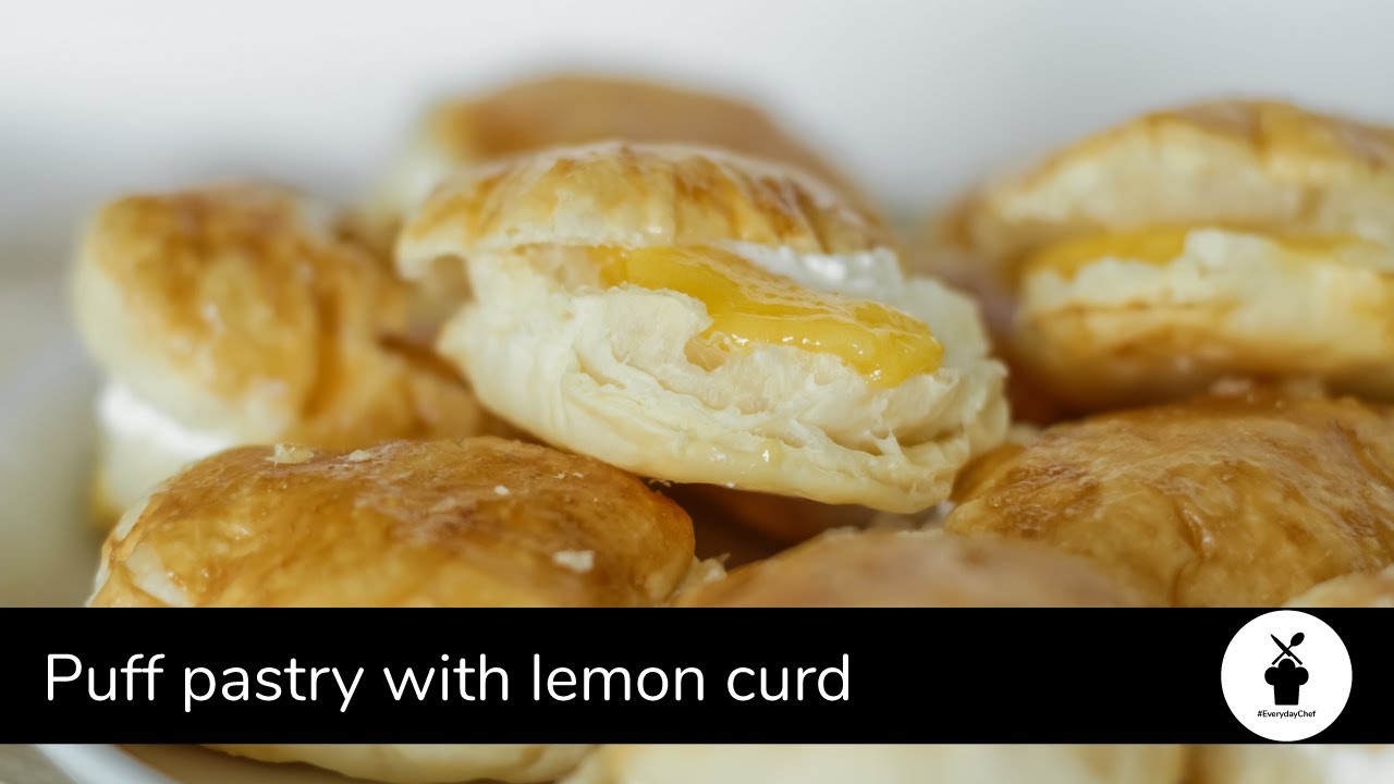Puff pastry with lemon curd/Слойки с лимонным курдом - YouTube