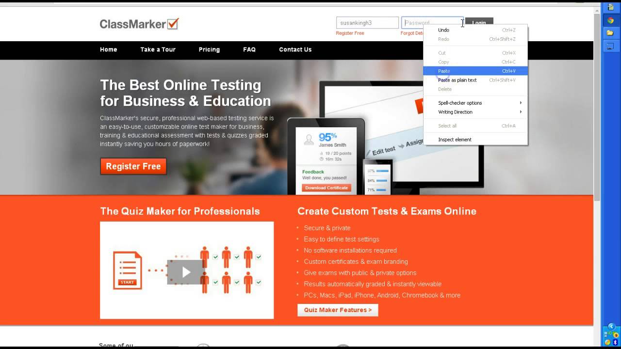 Classmarker Signup - YouTube