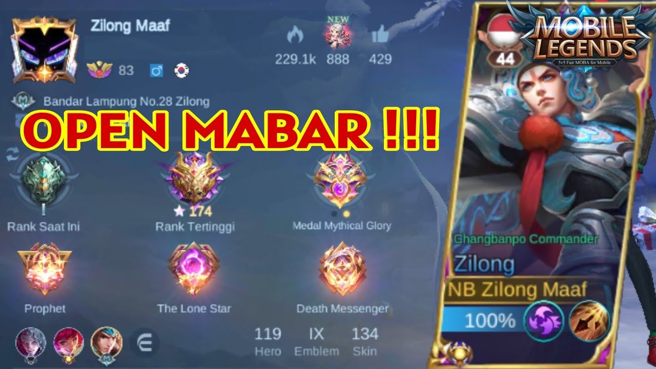 🔴LIVE ML | YOK MABAR EPIC LEGEND MYTHIC - Mobile Legends - YouTube