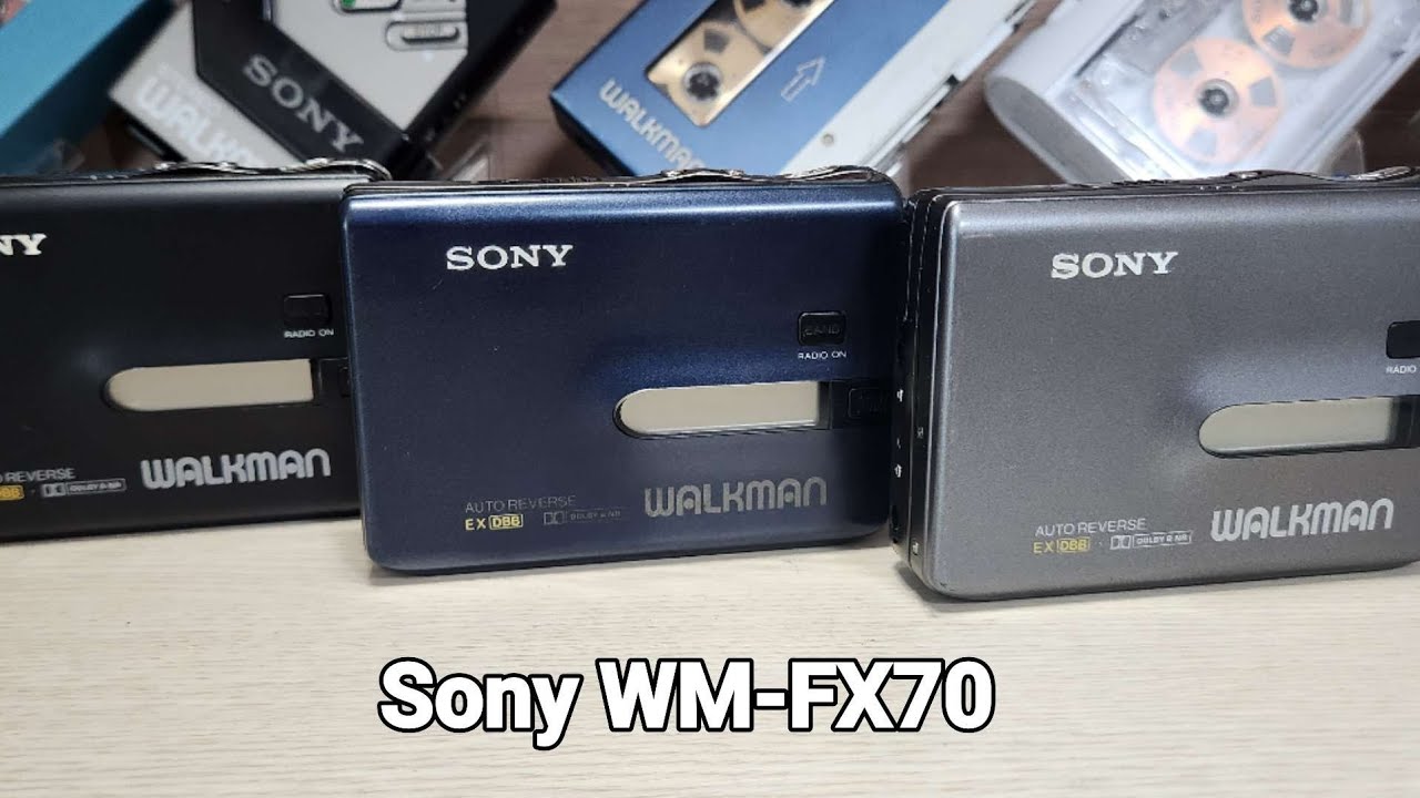 Sony WM-FX70 Cassette Player Walkman Colors Greay Blue Black - YouTube