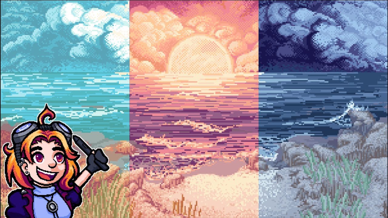 How I Made 1 Beach in 3 Ways in『Aseprite』 - YouTube