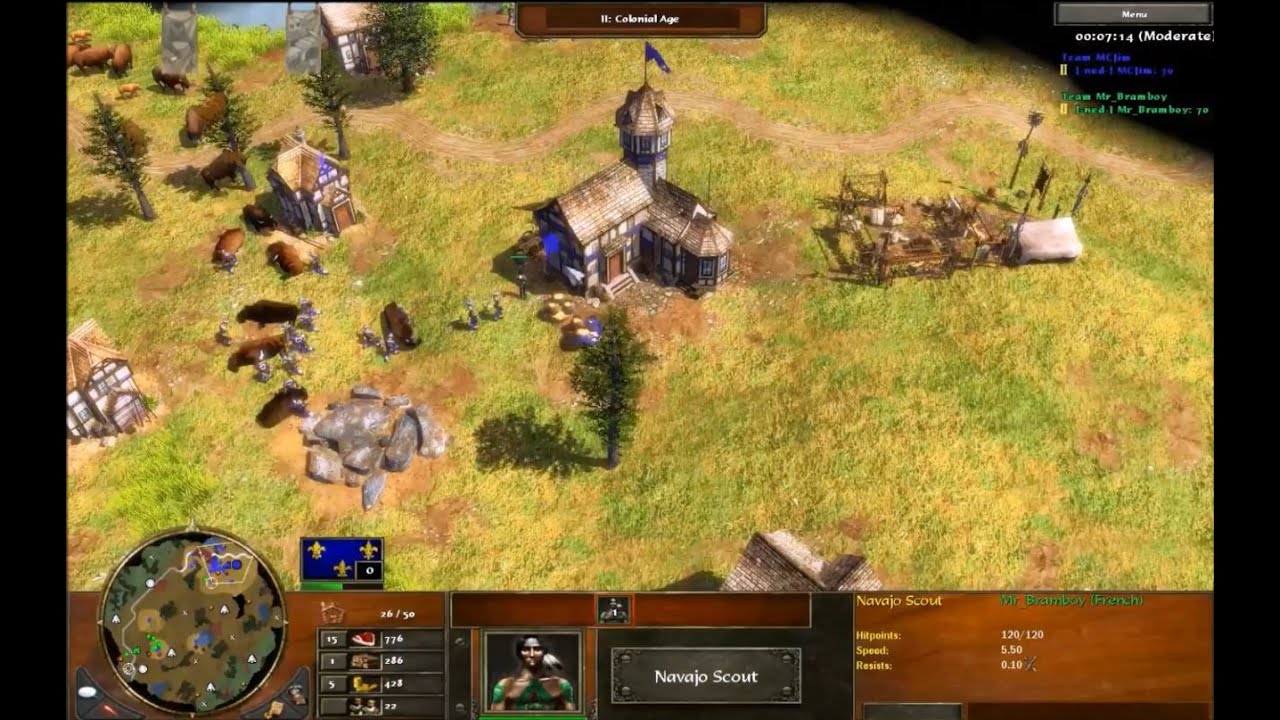 AoE III commentary [20] - 1v1 online - YouTube