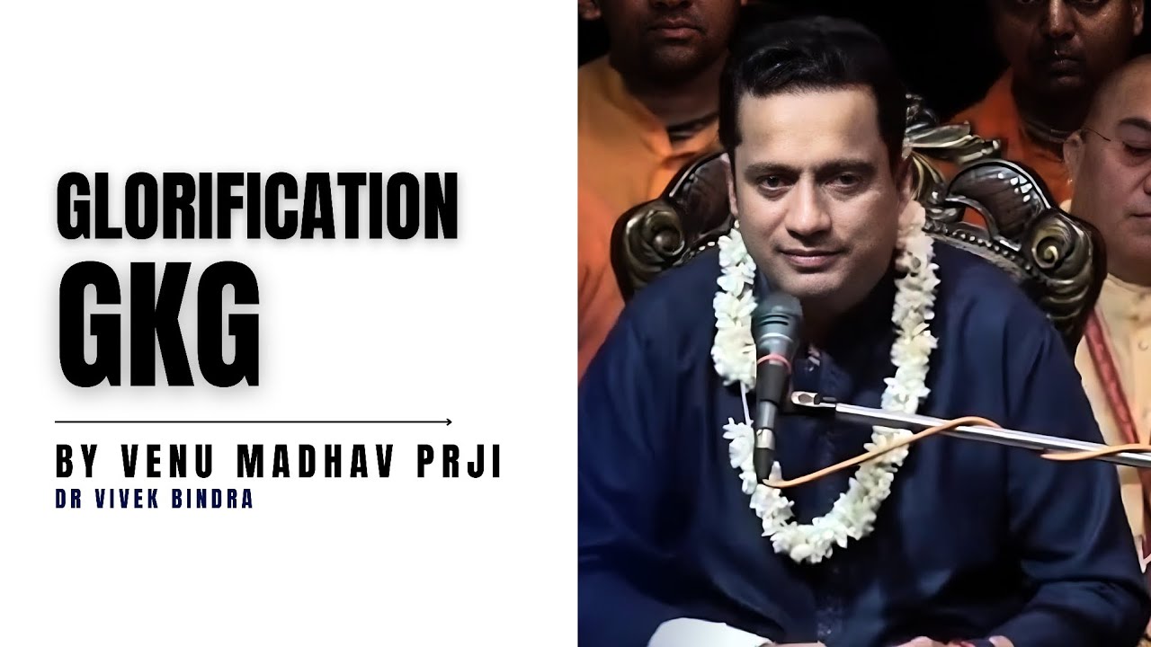 Vivek Bindra glorifying Iskcon GBC chairman HH Gopal Krishna Goswami ...