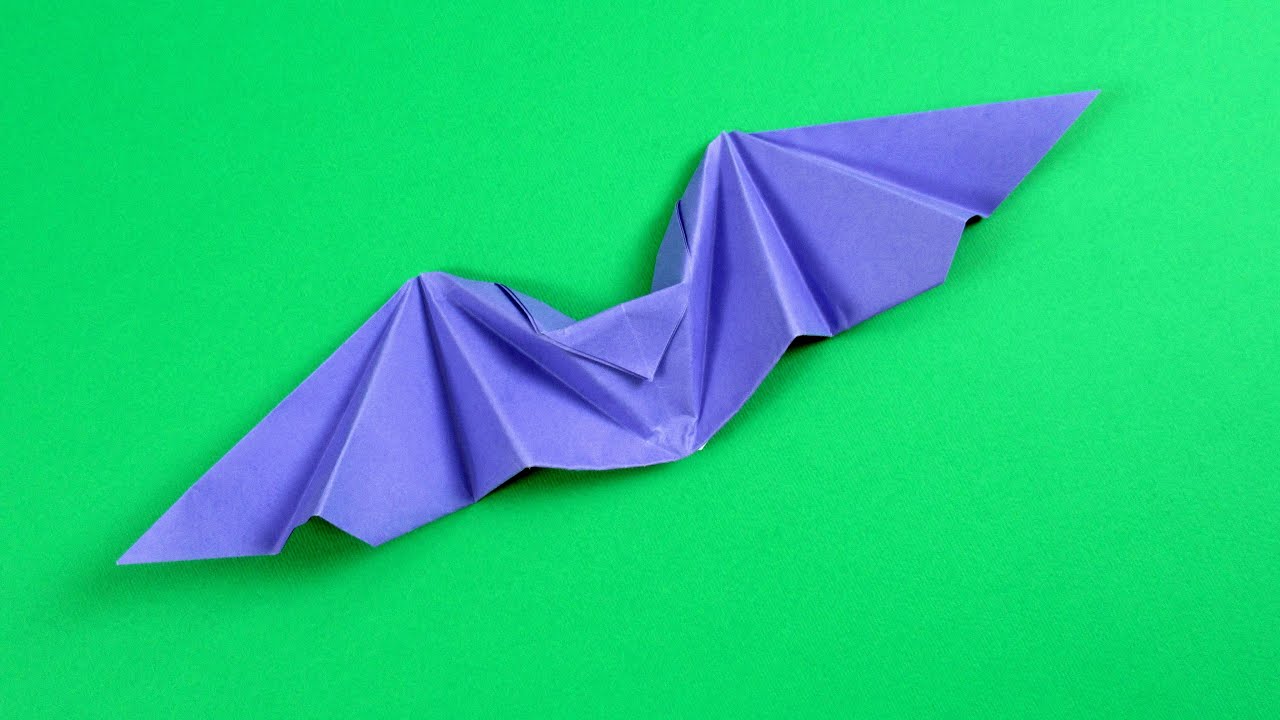 How to make a paper bat. Origami bat flapping wings. - YouTube