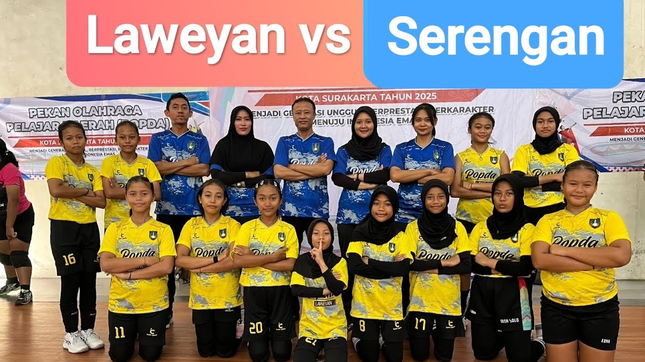 Popda voli SD Laweyan vs Serengan set 1 - YouTube