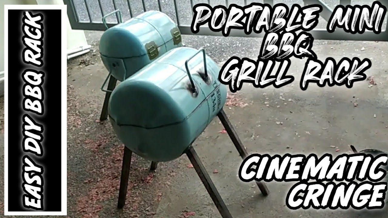 PORTABLE MINI BBQ GRILL RACK DIY | CINEMATIC B-ROLL VIDEO - YouTube