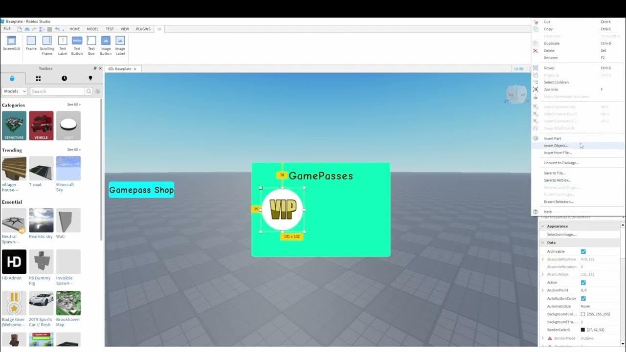 How to make a GamePass GUI in Roblox! (tutorial) - YouTube