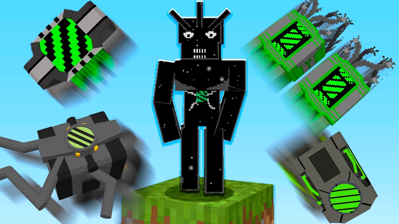 APENAS UM BLOCO COM TODOS CARNITRIX NO MINECRAFT - YouTube