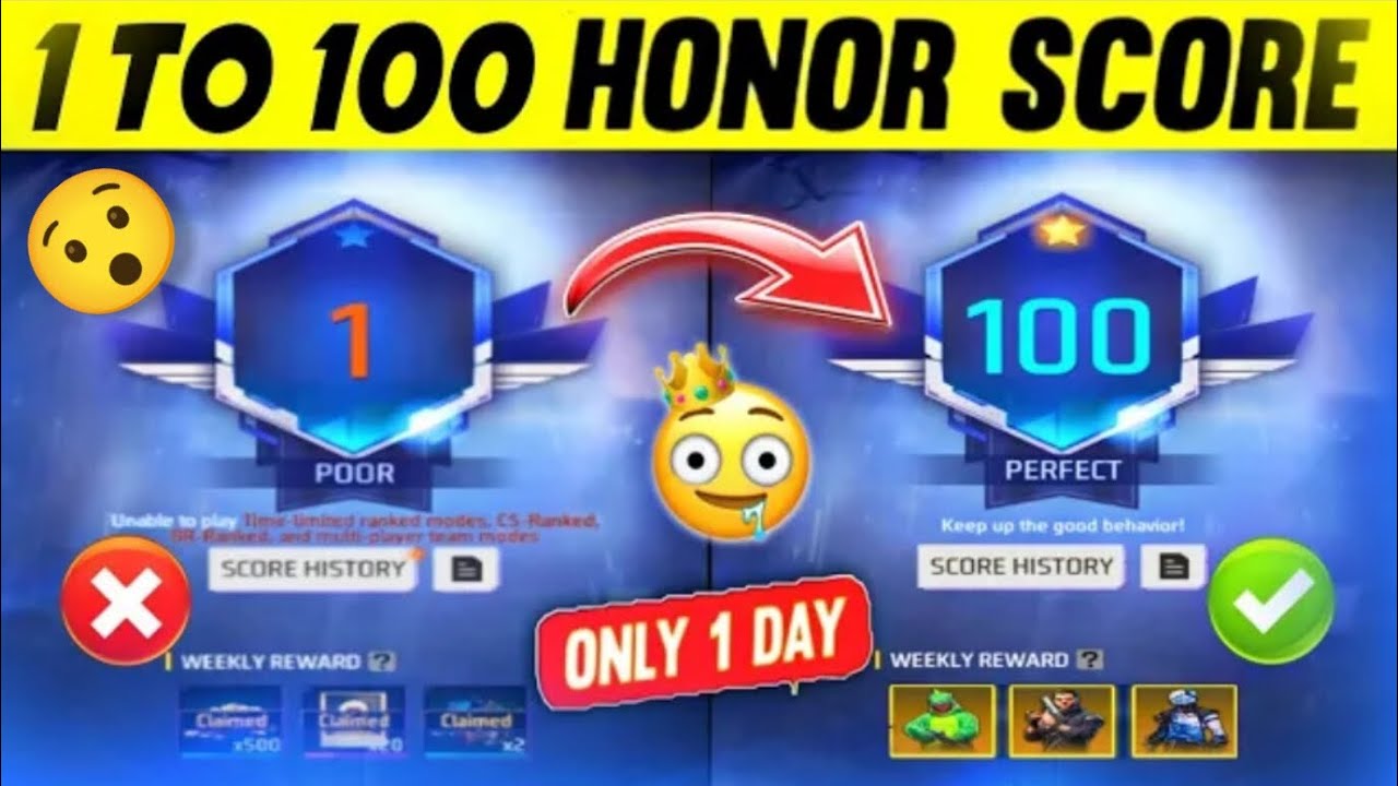 How To Increase Fast Honor Score in Free Fire 2024 | Honor Score ...